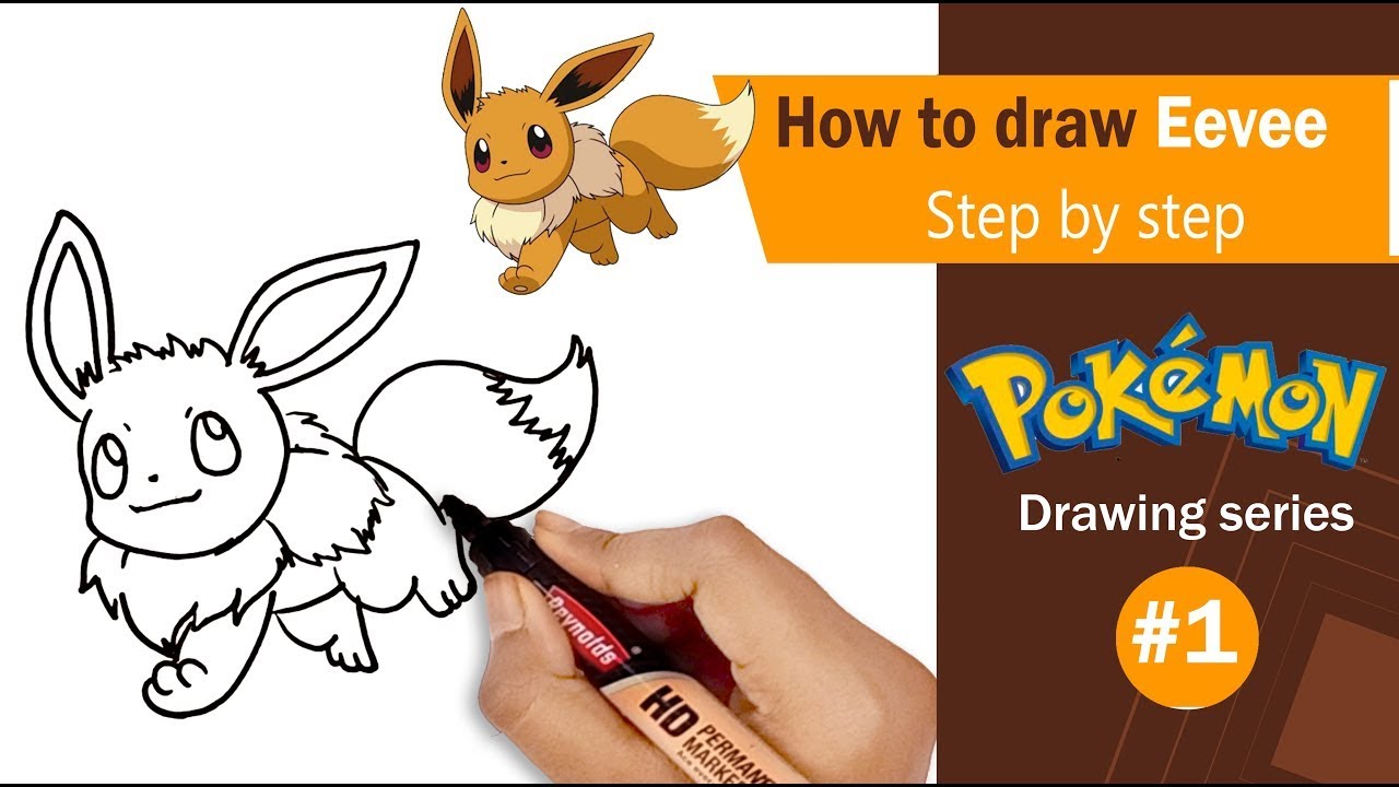 Online classes: How to draw Eevee step by step Pokemon Drawing Series ...