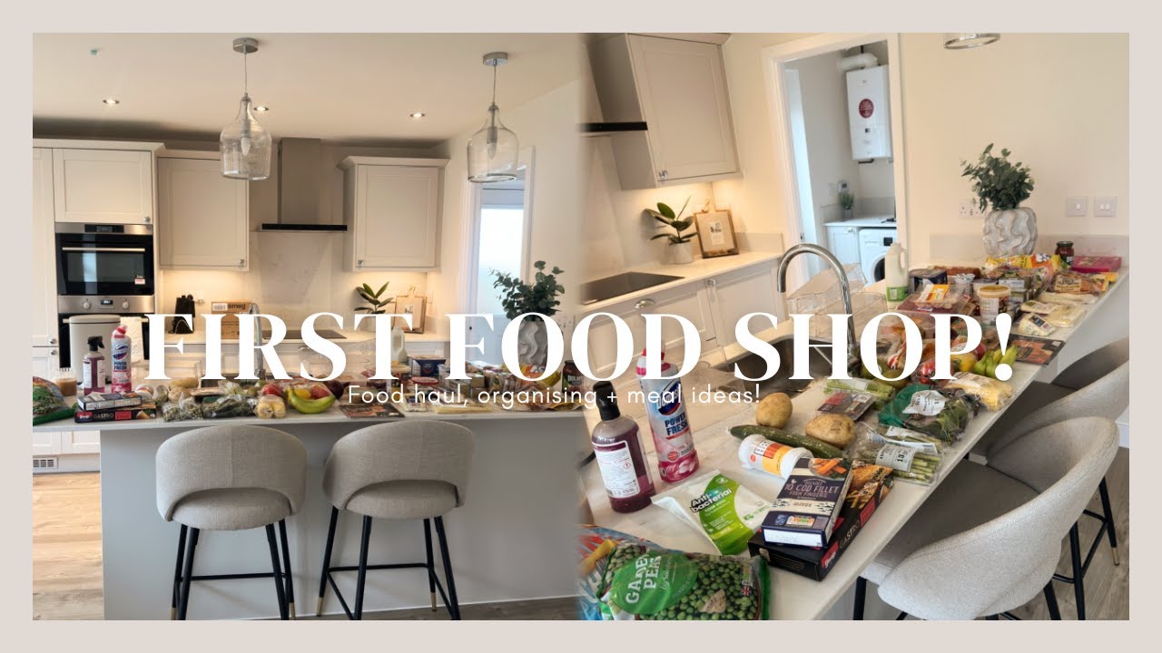 MY FIRST FOOD SHOP IN THE NEW HOME : Food haul, organising + meal ideas ...
