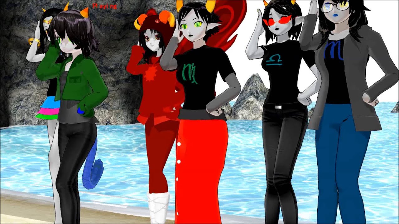 [MMD] Homestuck (Female Trolls) - Bo Peep - YouTube