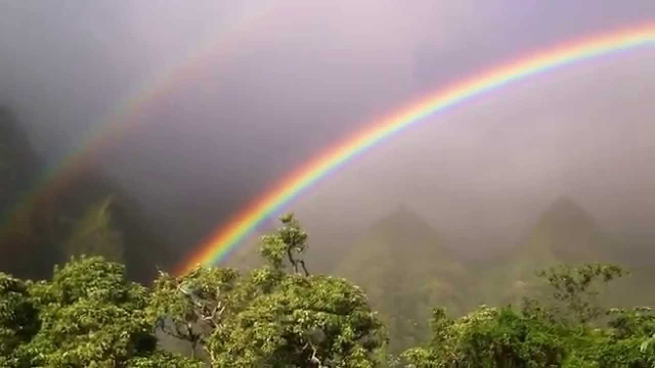 Double Rainbow in the Ko'olau Mountain Range, Oahu, Hawaii - YouTube