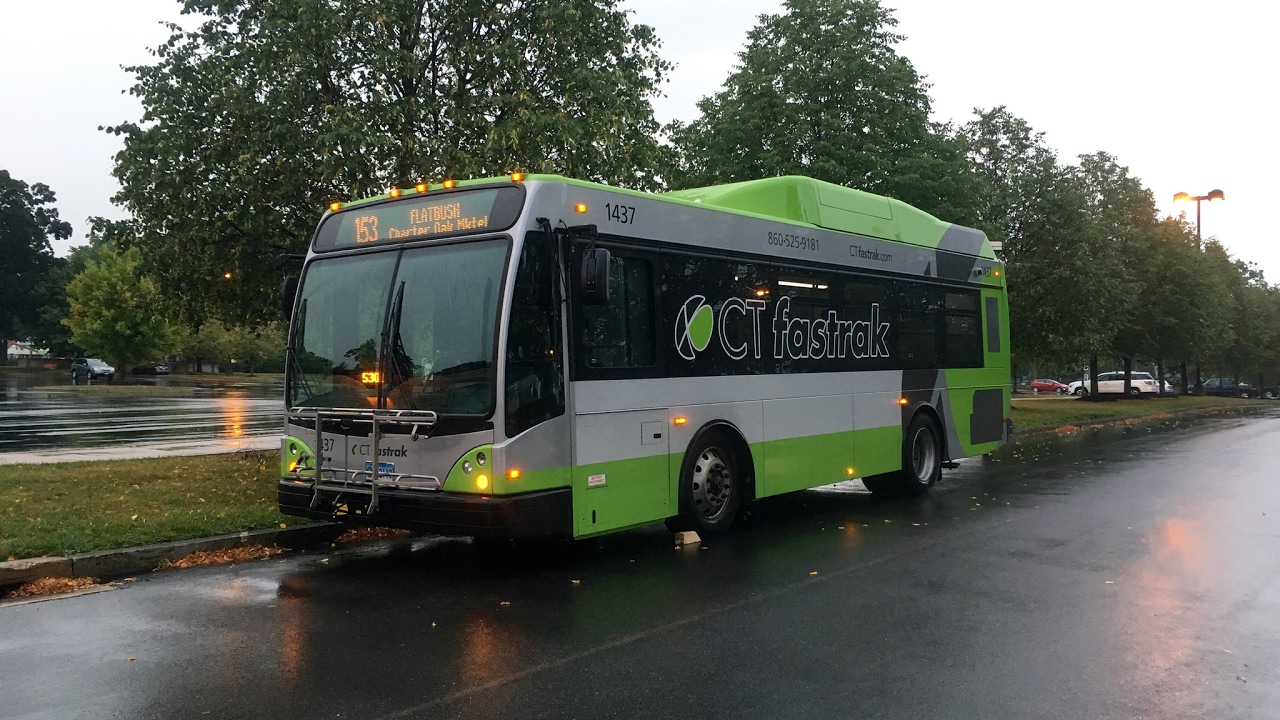 Ride On: CTfastrak #1437 on Route 153 - YouTube