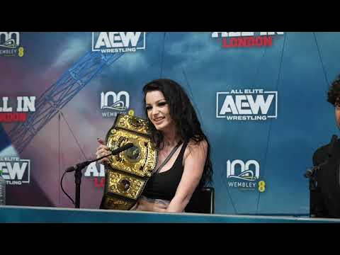 SARAYA REACTS TO WINNING AEW WOMEN'S CHAMPIONSHIP AT ALL IN | MEDIA SCRUM - YouTube