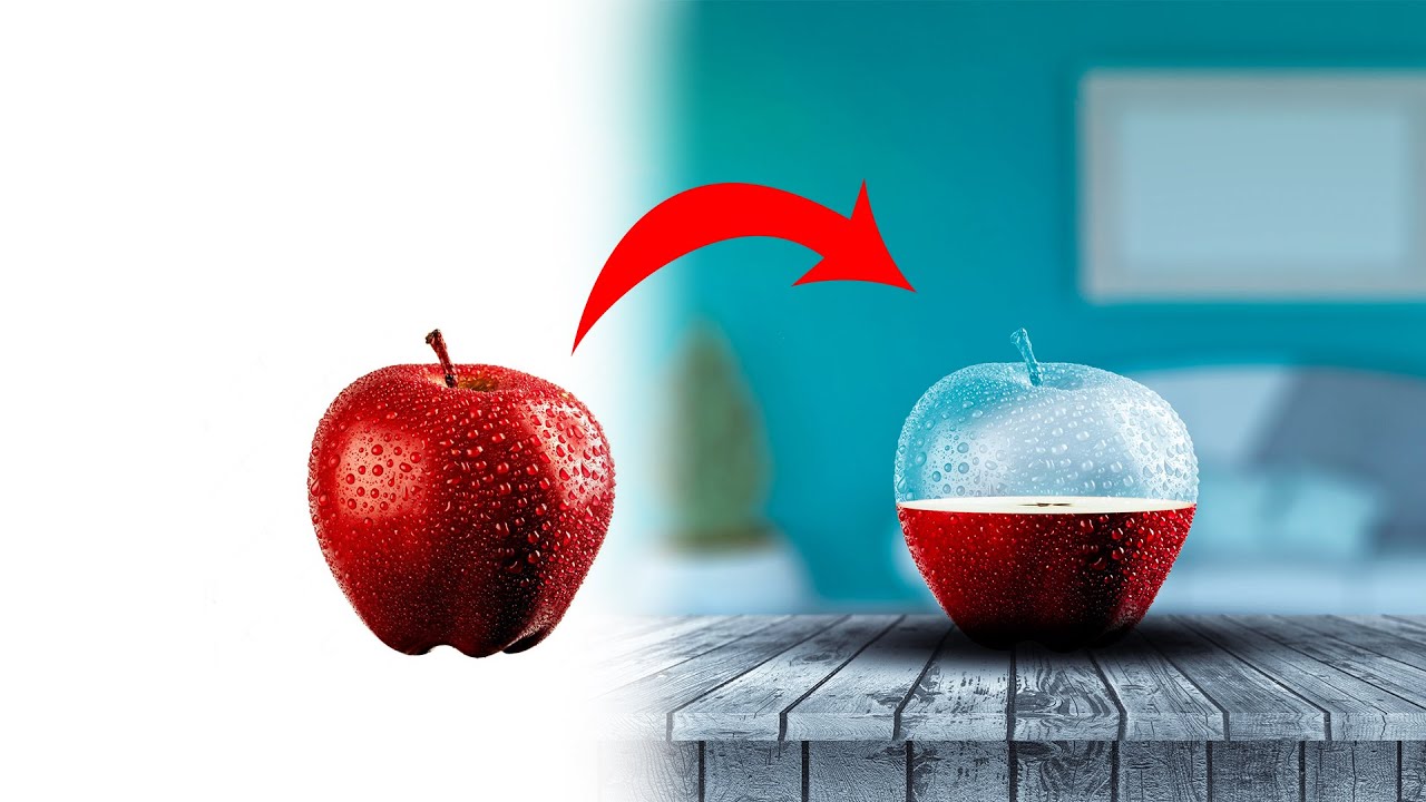 Transparent Effect in Photoshop | Transparent Apple Manipulation # ...