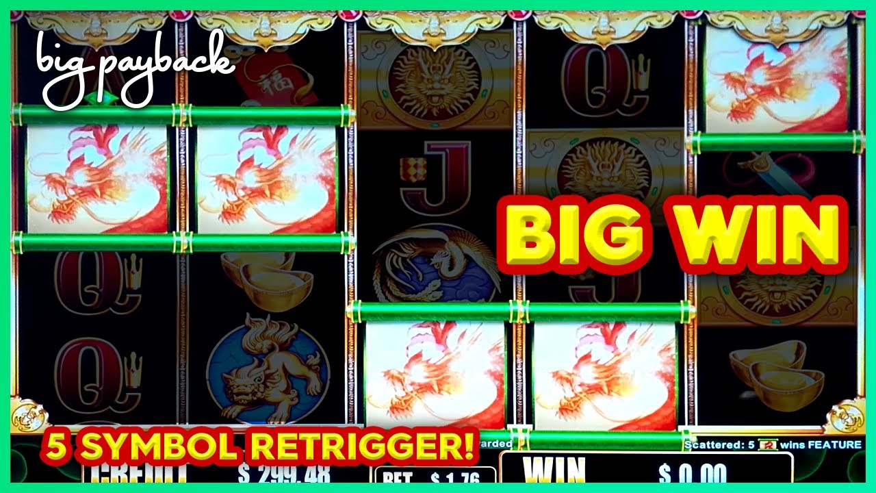 5 SYMBOL RETRIGGER! Big Fu Cash Bats Dragon Slot - BIG WIN BONUS! - YouTube