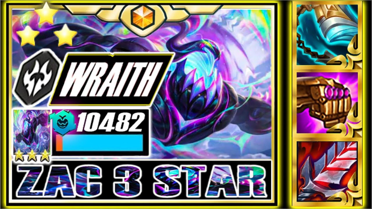 ZAC 3 STAR ⭐⭐⭐ " Fast Roll Strategy " IF. 7 WRAITH – TFT Set 15 ! #tft ...
