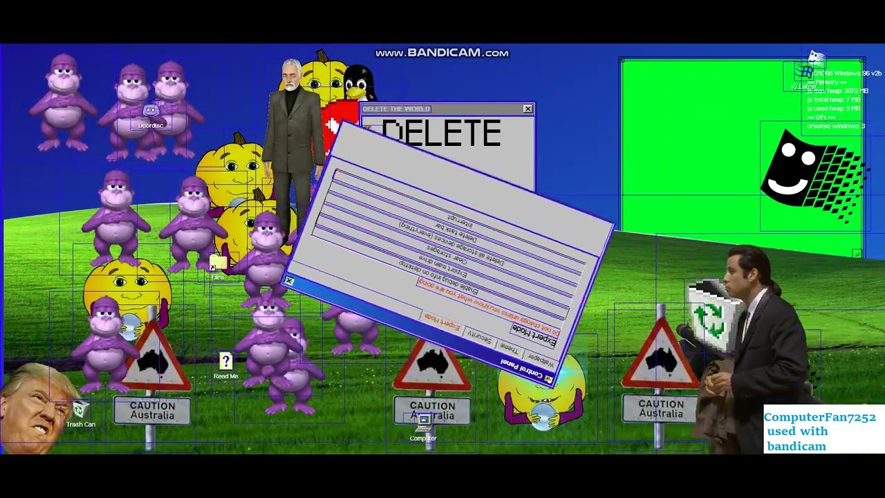 Destroying Windows 96 (First version) - YouTube