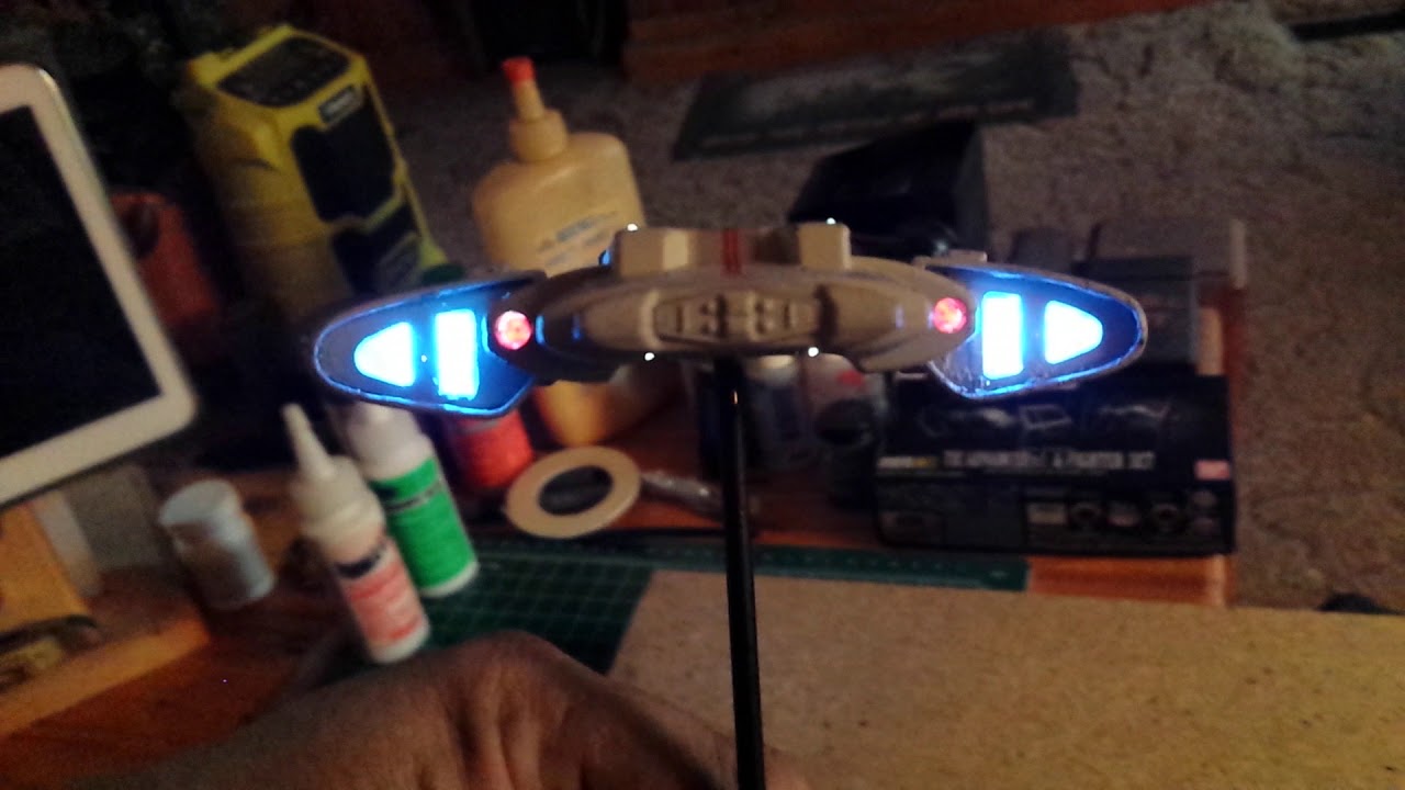1/1000th scale USS Defiant lighting Part 10 Final - YouTube