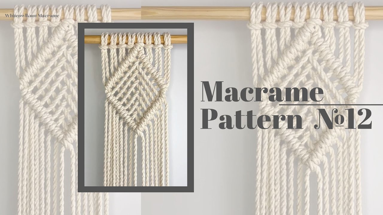 DIY Macrame Pattern: Macrame Diamond Pattern #12 / Criss Cross Inside ...