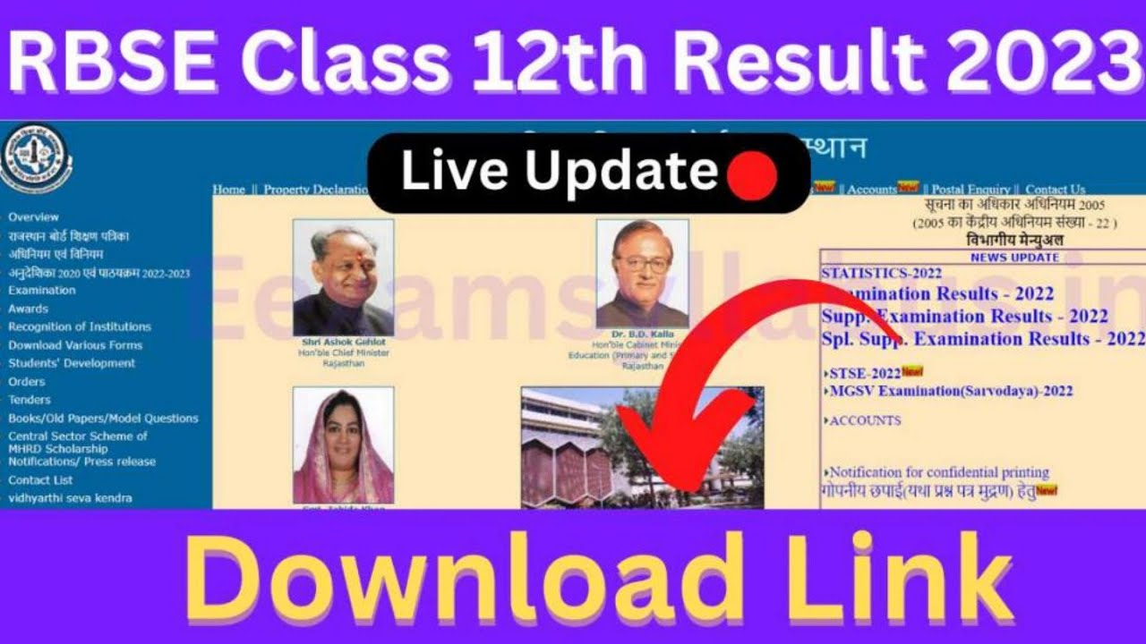 RBSE 12th Science Result 2023| Rajasthan Board 12th Result 2023| RBSE ...