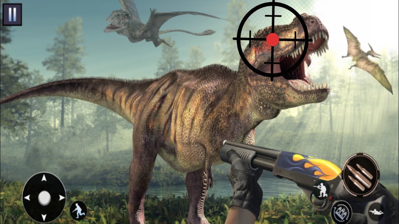 Dino Shooting 2021: Dinosaur Hunter Game Android Gameplay - YouTube