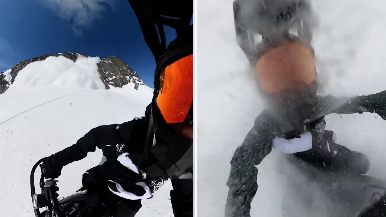 Close Call: Snowboarder Narrowly Avoids Avalanche Collision in Khibiny ...