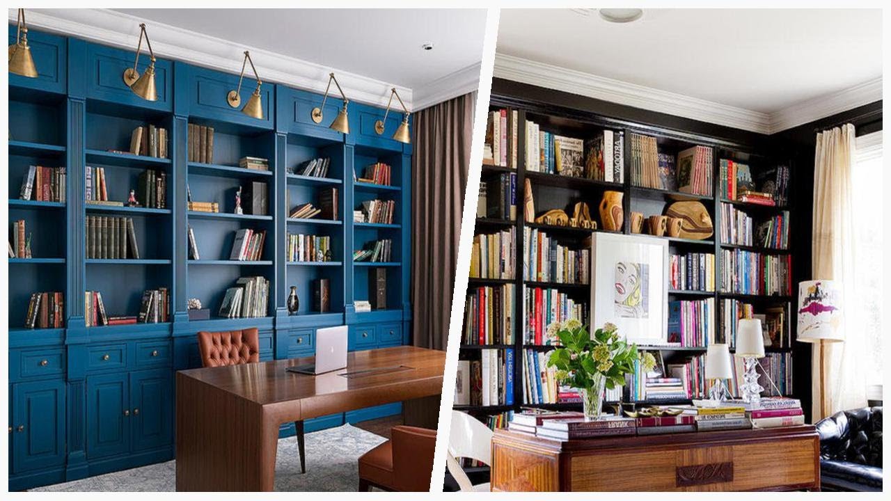 75 Contemporary Home Office Library Design Ideas You'll Love 🔴 - YouTube