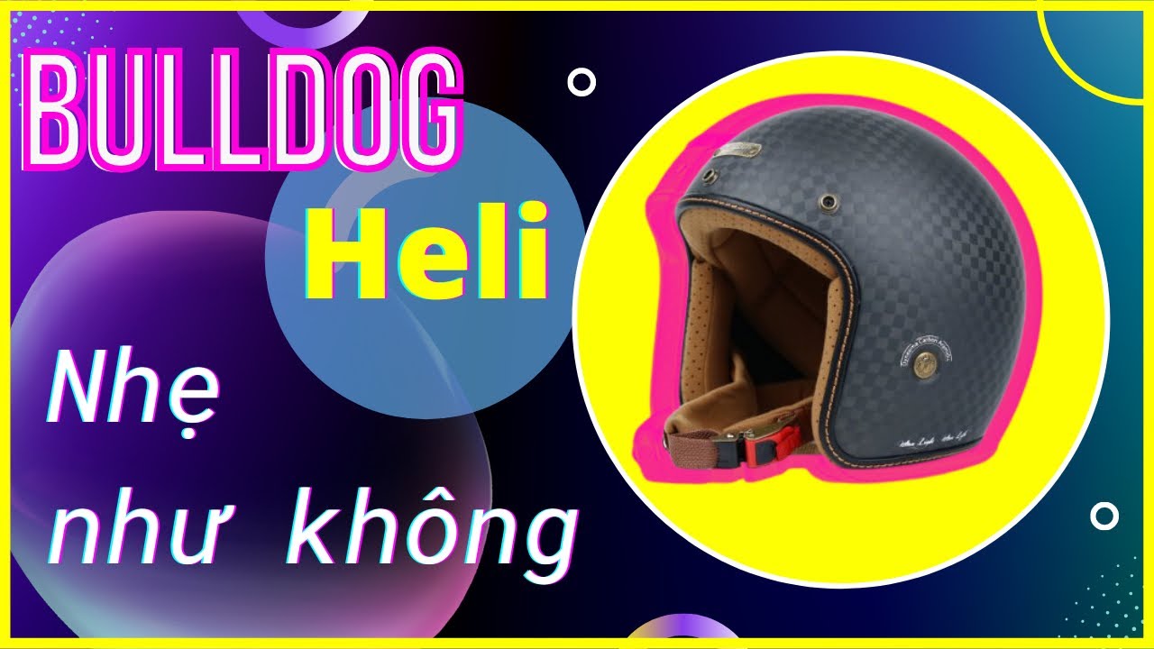 Bulldog Heli dòng nón 3/4 Carbon chất lượng, gọn, nhẹ đầu nhất hiện nay ...