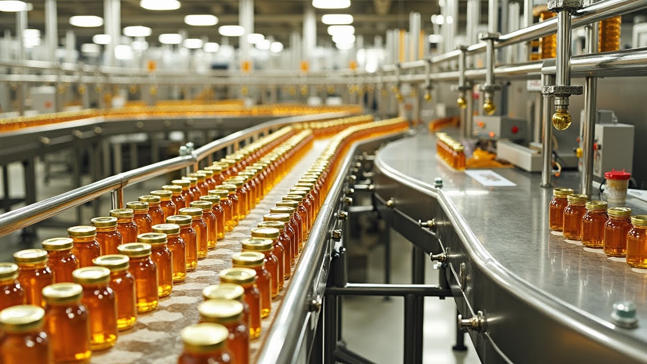 How Honey is Made In Factory | Honey Factory Process - YouTube