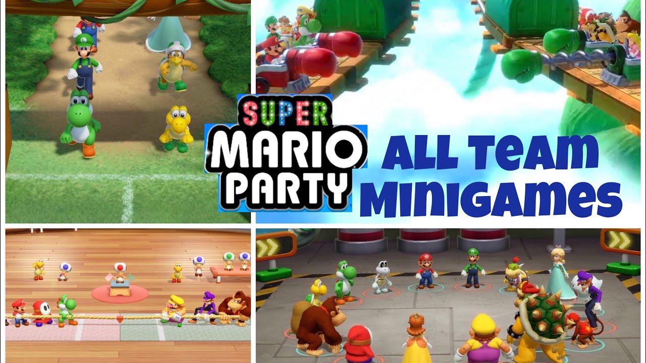 Super Mario Party All Team Minigames - YouTube