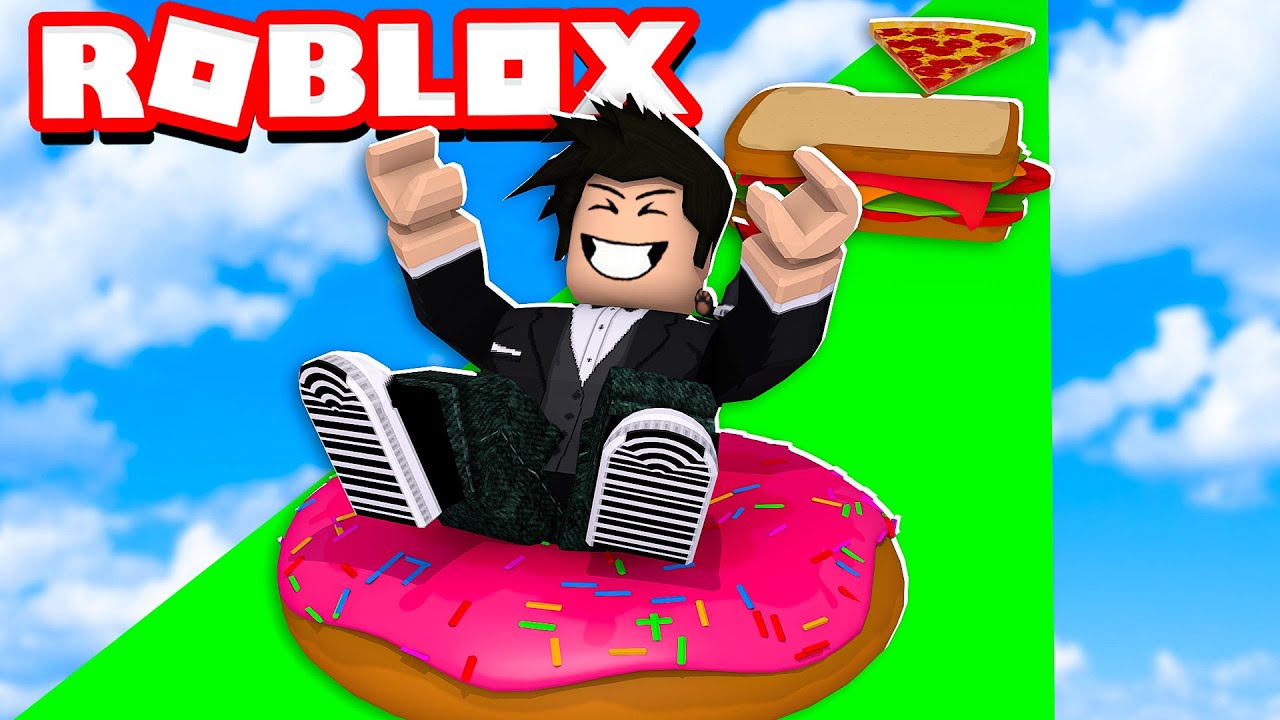 ESCORREGADOR GIGANTE DE COMIDA | Roblox - Food Obby - YouTube