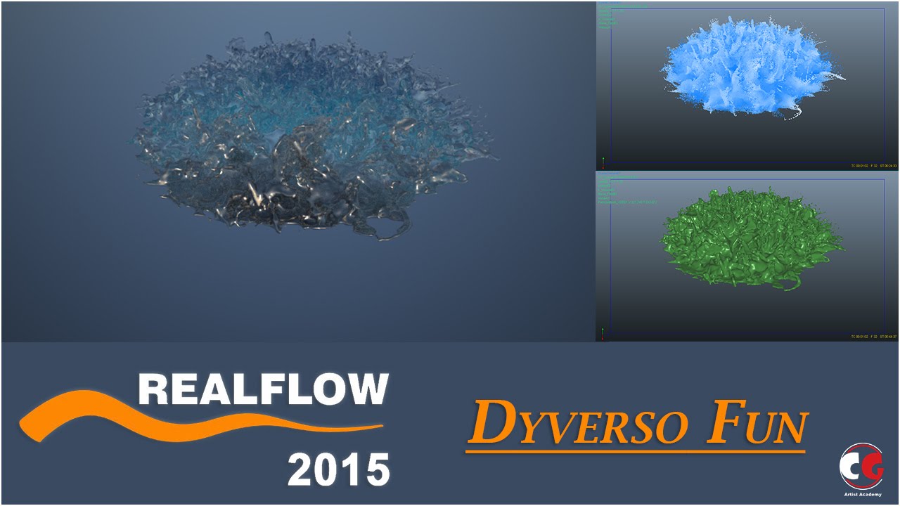 Realflow 2015 Dyverso Fun - YouTube