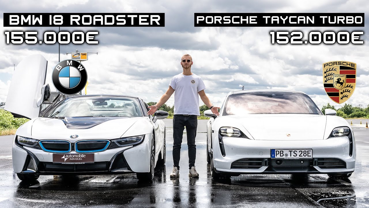 Porsche Taycan VS BMW i8 Roadster | DRAG RACE - YouTube