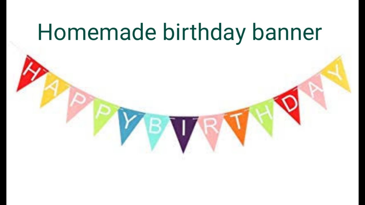 How to make birthday banner using colour paper. Birthday triangle ...