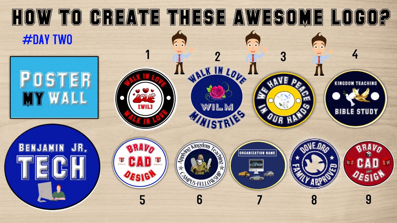 #11-HOW TO CREATE AWESOME LOGOS USING 'POSTERMYWALL'? - YouTube