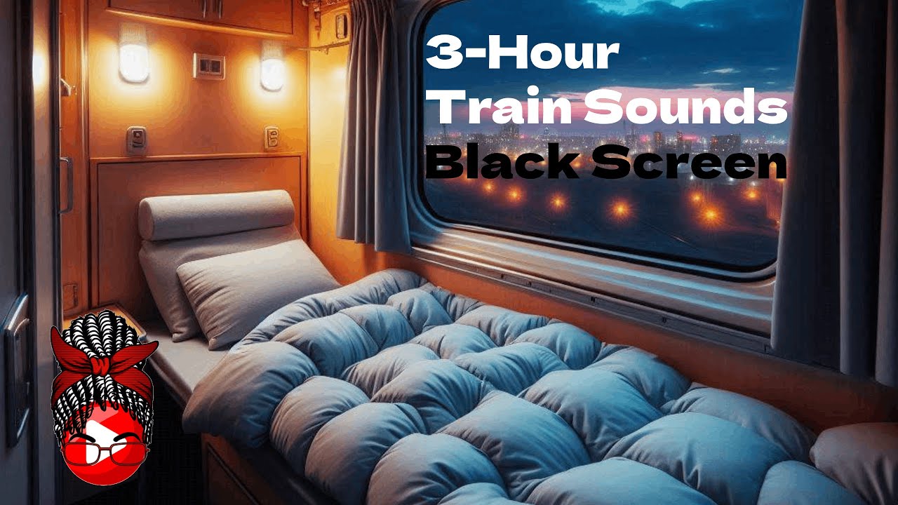 Ultimate 3-Hour Train Journey | Black Screen with Soothing Train Sounds | Deep Relaxation - YouTube