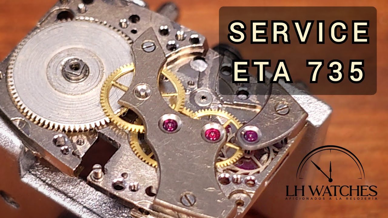 Old Mechanical Watch Repair Restoration ETA 735 Service Disassembly ...
