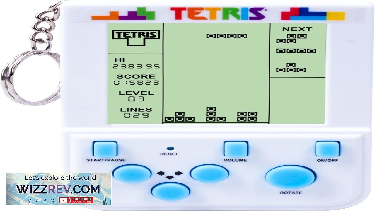 Tetris Keyring Handheld Arcade Game Officially Licensed Mini Retro ...