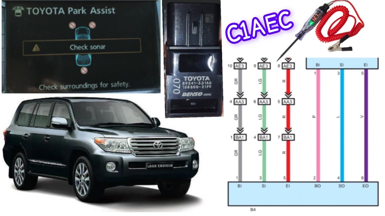 ToyotaLandCruiser ParkAssist Fault c1aec with a Diagram || #C1AEC # ...