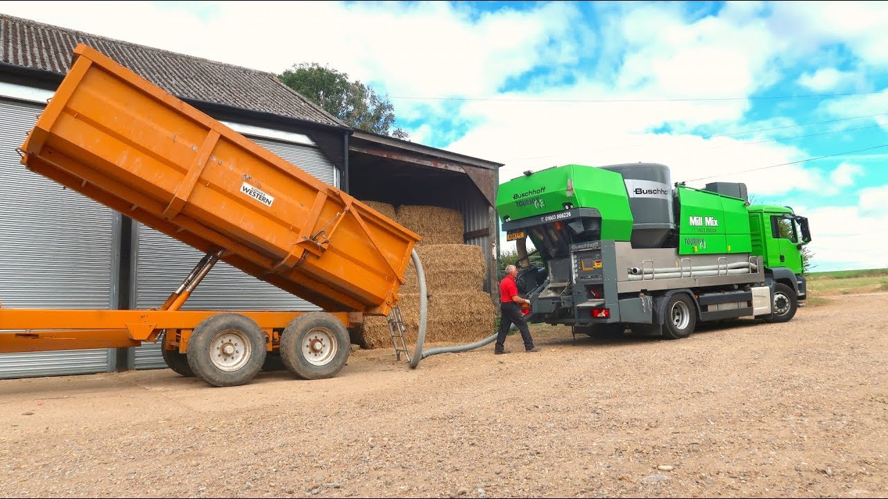 Making Animal Feed With A Mobile Mill And Mix Farming Technology - YouTube