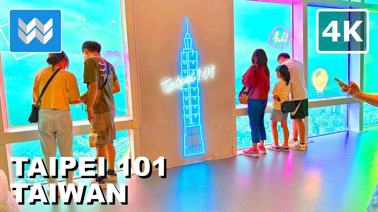 [4K] Inside 台北 Taipei 101 Observatory & Mass Damper Ball in Taiwan 🇹🇼 ...