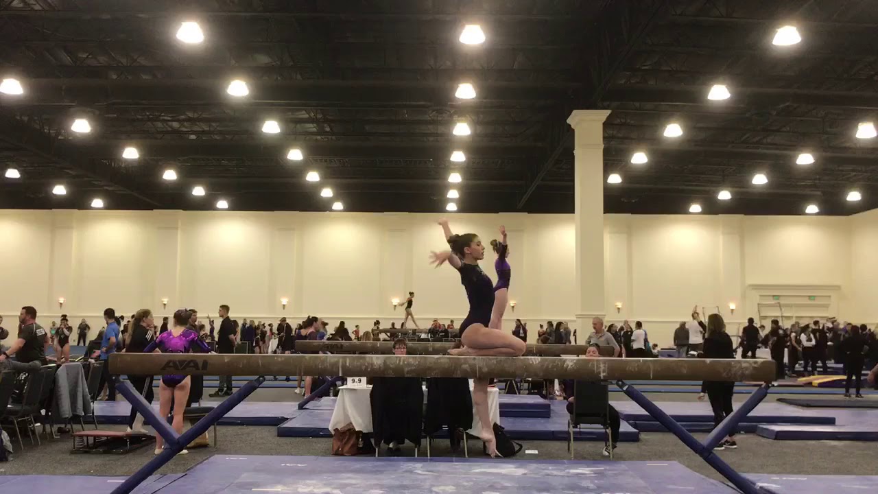 Cortney Gibson- State Beam Routine 9.55 2nd place - YouTube