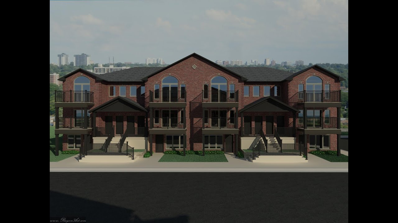 Full Elevation views of 12 Plex and 9 Plex apartment buildings - YouTube