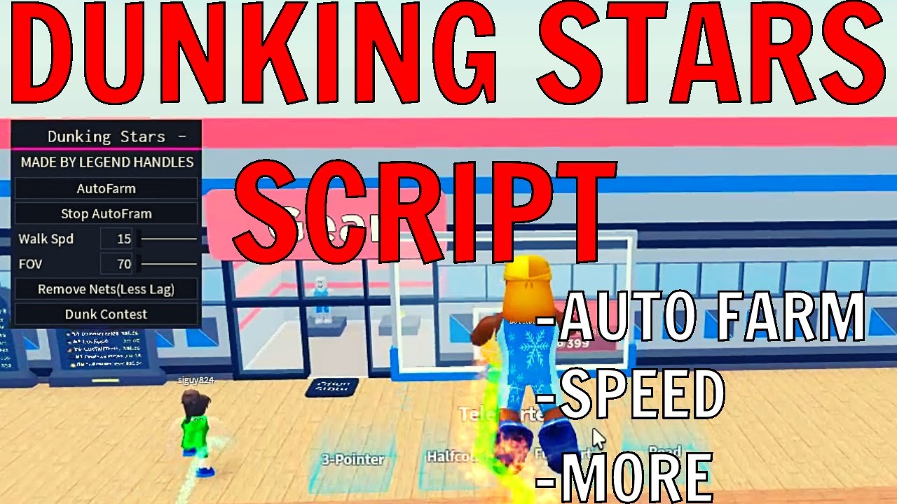 NEW Dunking Stars Script GUI (AutoFarm, Speed, Teleport, AND MORE) - YouTube