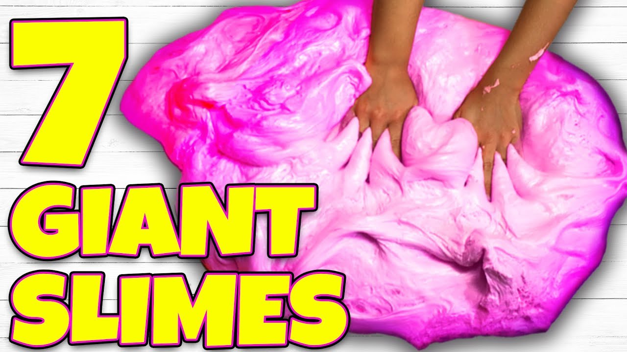 Slime 7 ways! Giant DIY Slime compilation / How to make Fluffy Slime ...