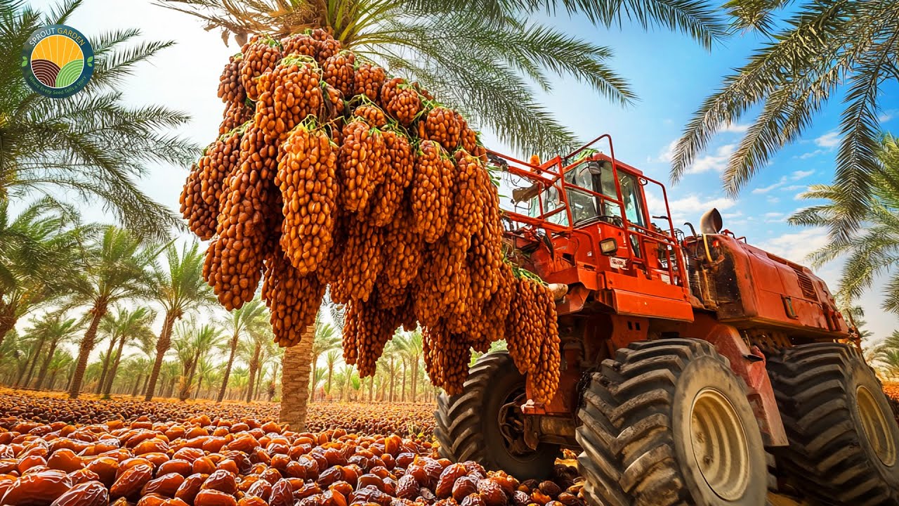 How Farmers Harvest Millions of Dates – Inside Massive Date Palm ...