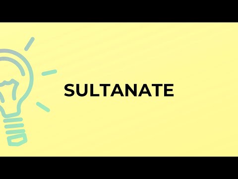 What is the meaning of the word SULTANATE?
