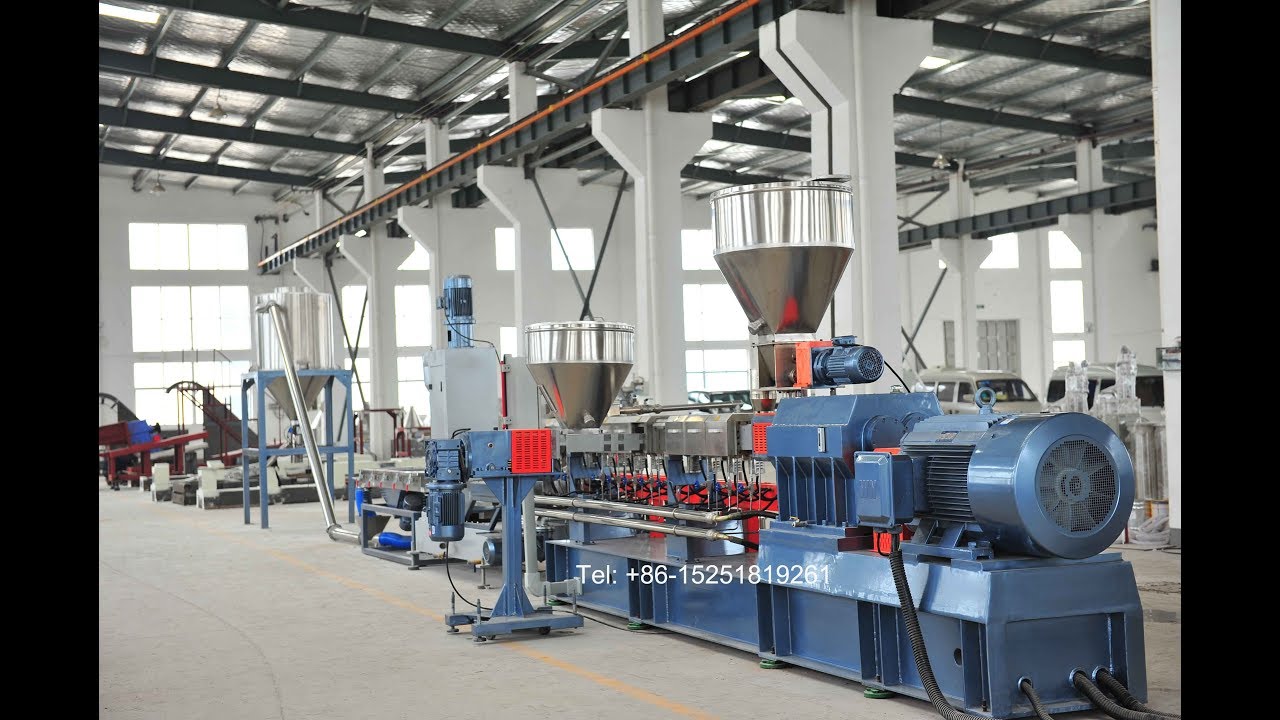 PP/PE Compound extruder pelletizer - YouTube