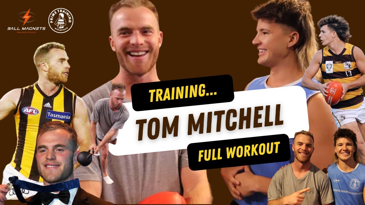 TRAIN LIKE TOM MITCHELL | AFL-SPECIFIC WORKOUT | Prime Train x Ball ...