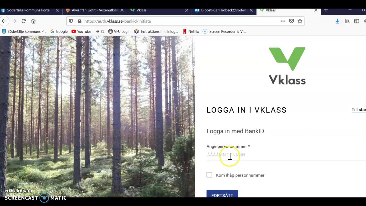 Logga in i Vklass - YouTube