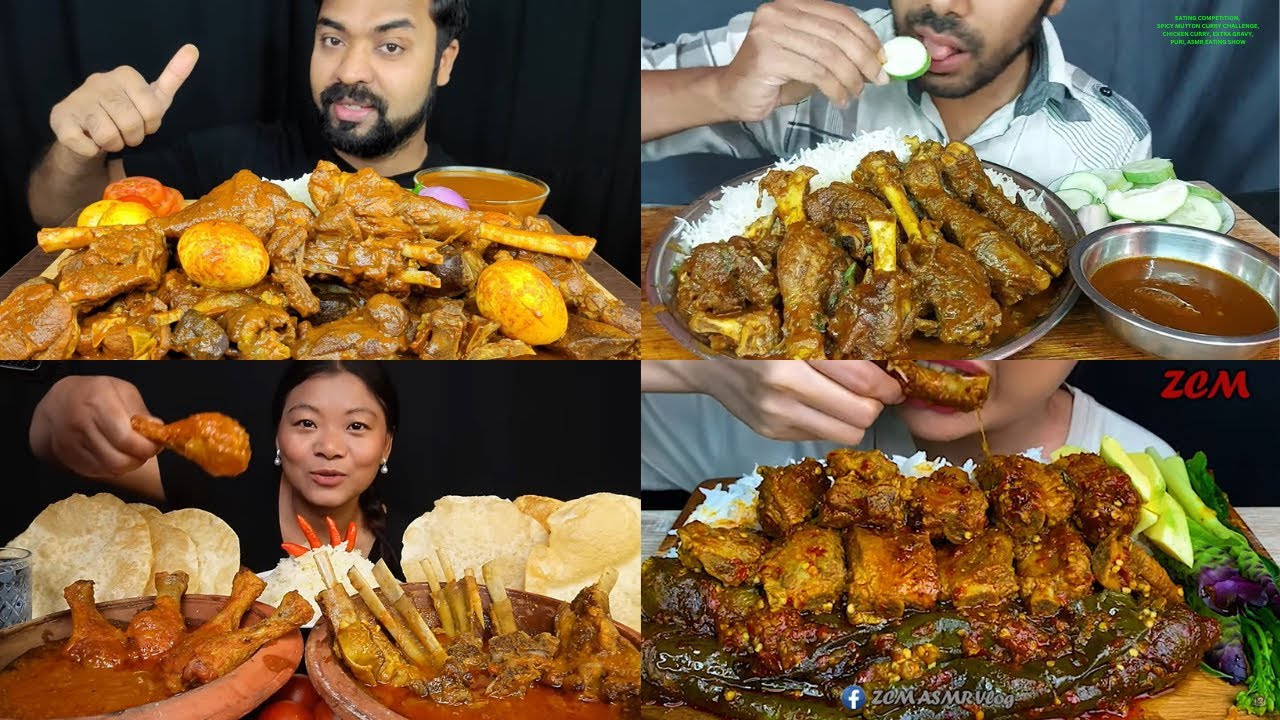 EATING COMPETITION, SPICY MUTTON CURRY CHALLENGE, CHICKEN CURRY, EXTRA ...