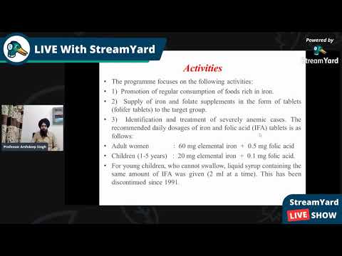 NATIONAL ANEMIA PROPHYLAXIS PROGRAM AND ICDS
