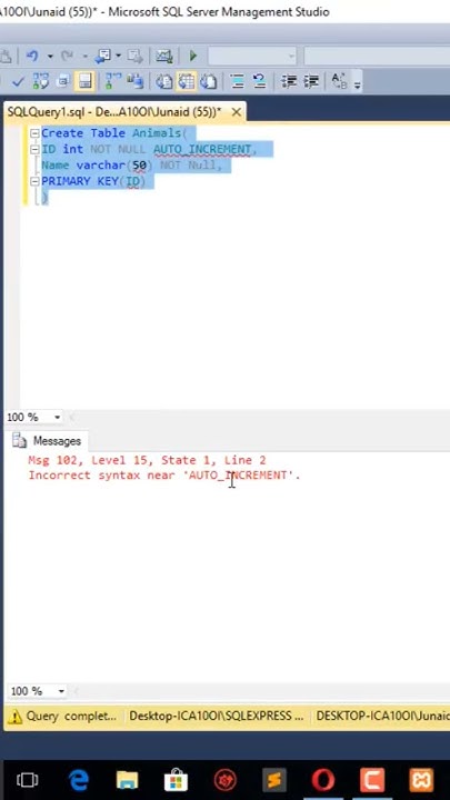 SQL AUTO INCREMENT Field - YouTube