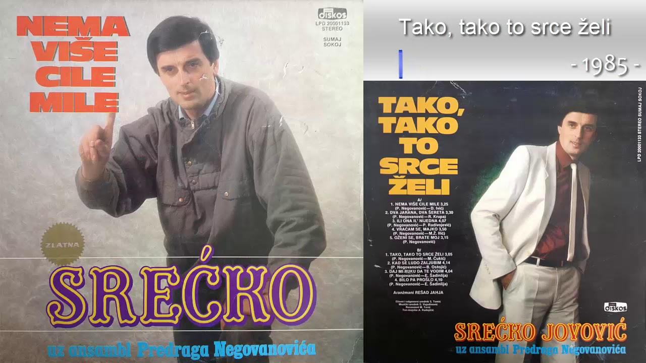 Srecko Jovovic - Tako, tako to srce zeli - (Audio 1985) - YouTube
