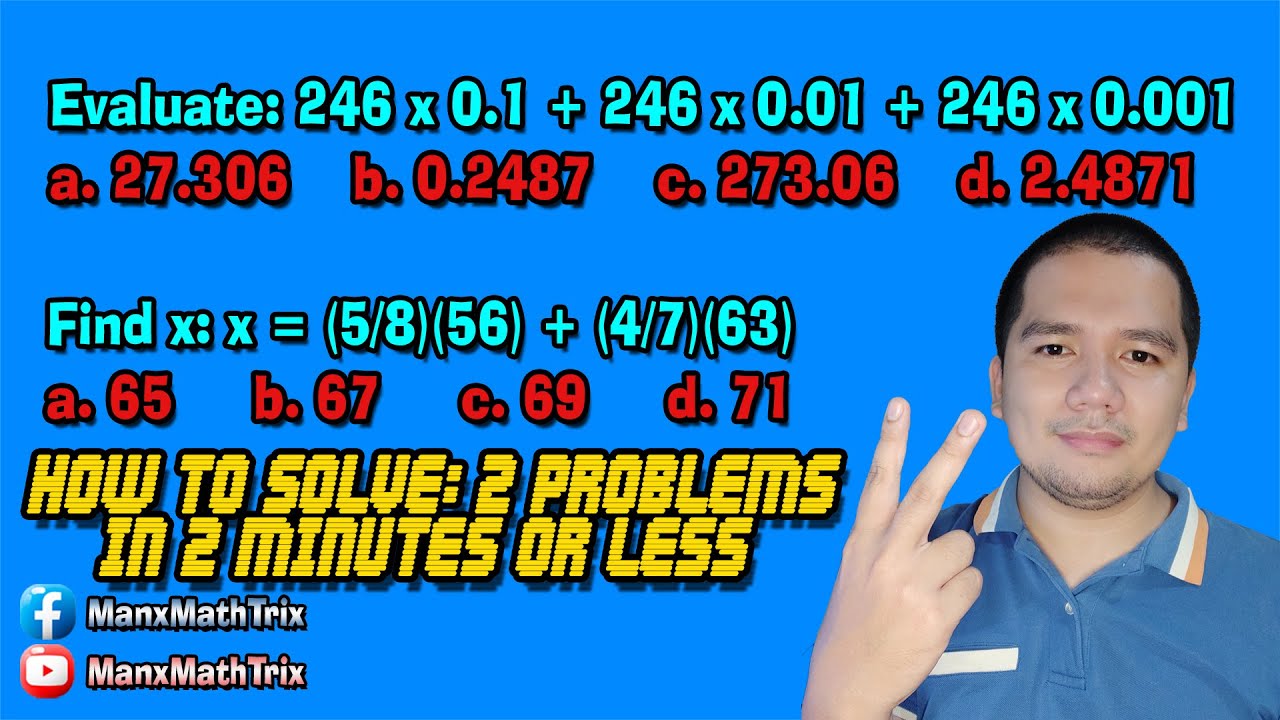 Math Techniques for Faster Solutions | Manx MathTrix - YouTube