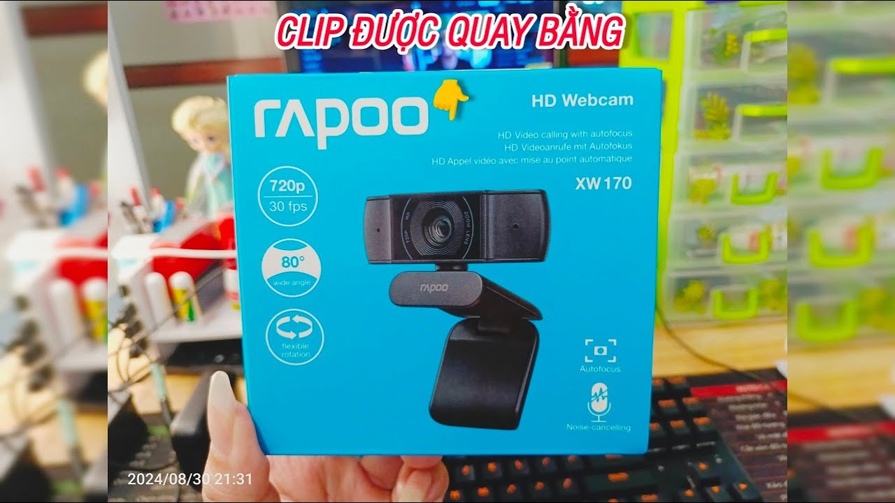 Review: Test webcam RAPOO XW170 720P 30FPS | 30-08-2024 - YouTube