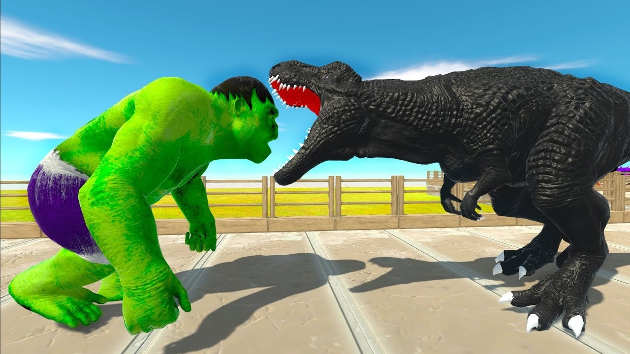 SUPERMAN T-REX vs BATMAN T-REX DEATH RUN - Animal Revolt Battle ...