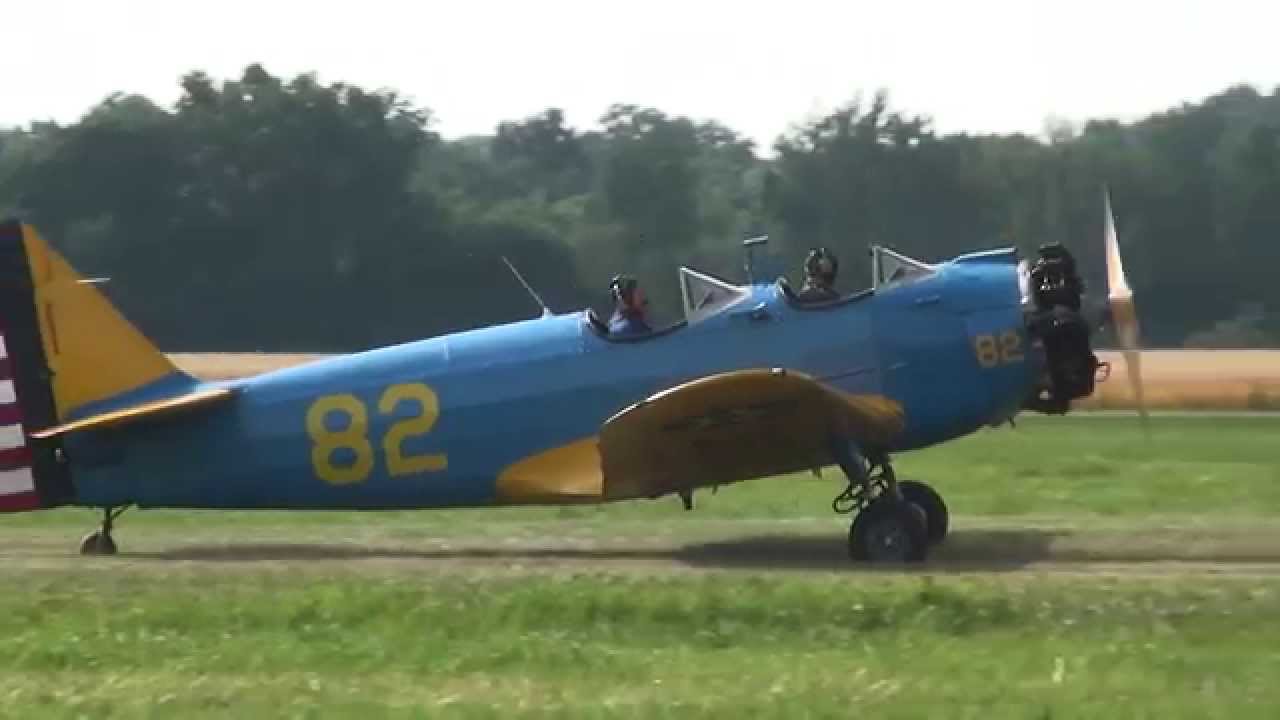 Fairchild PT-23 departing D52 on 7/12/14 at 16:47 - YouTube