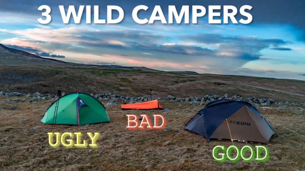 3 DIFFERENT TENTS ON A HILL | WILD CAMPING - YouTube