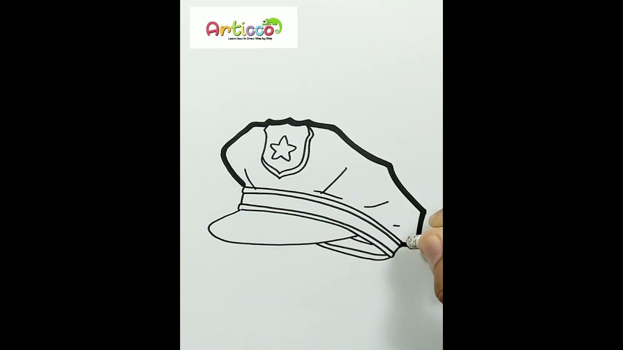 Police Hat Drawing