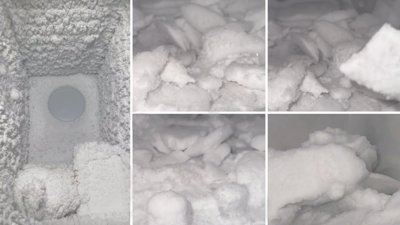 FREEZER FROST EATING / WHITE ICE EATING / ASMR / COMPILATION - YouTube